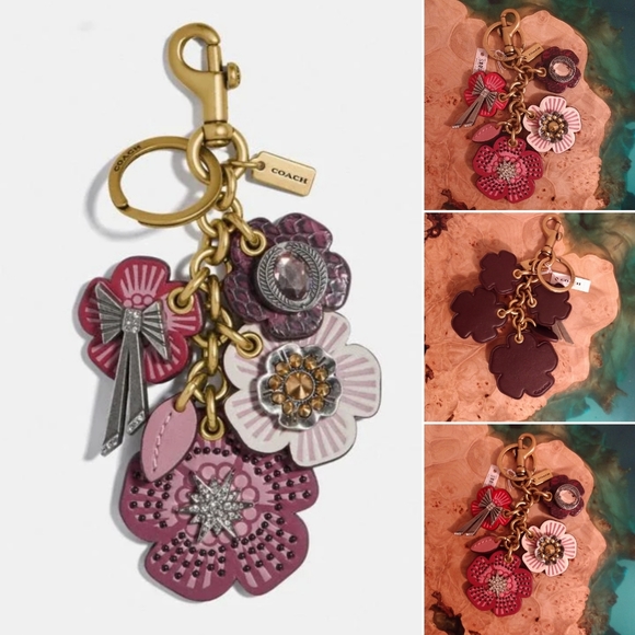 Coach | Accessories | Coach Tea Rose Star Cluster Bag Charm Nwt | Poshmark